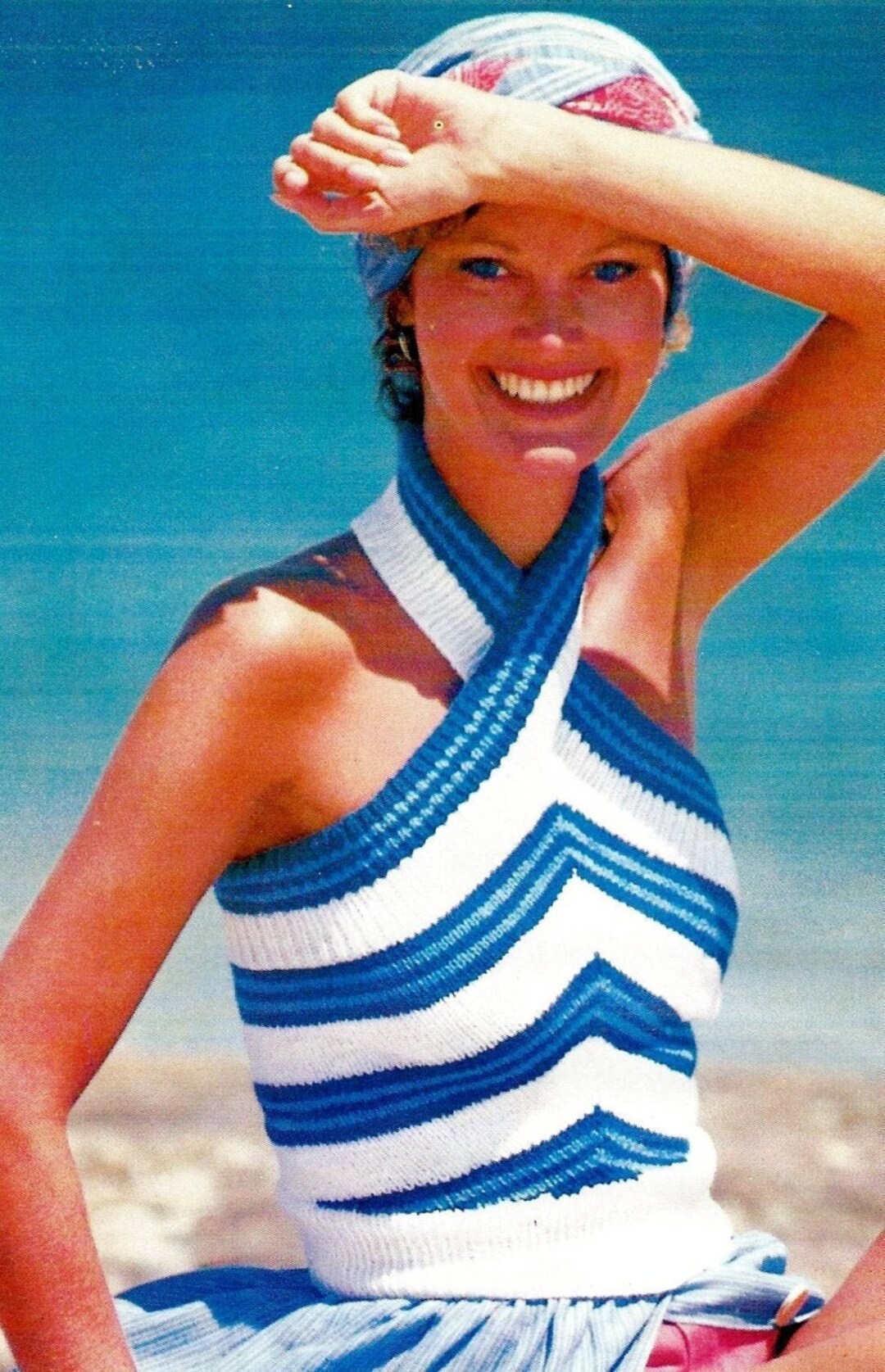 Knitted Halter Top Pattern Digital Download Vintage Knitting Pattern - Etsy