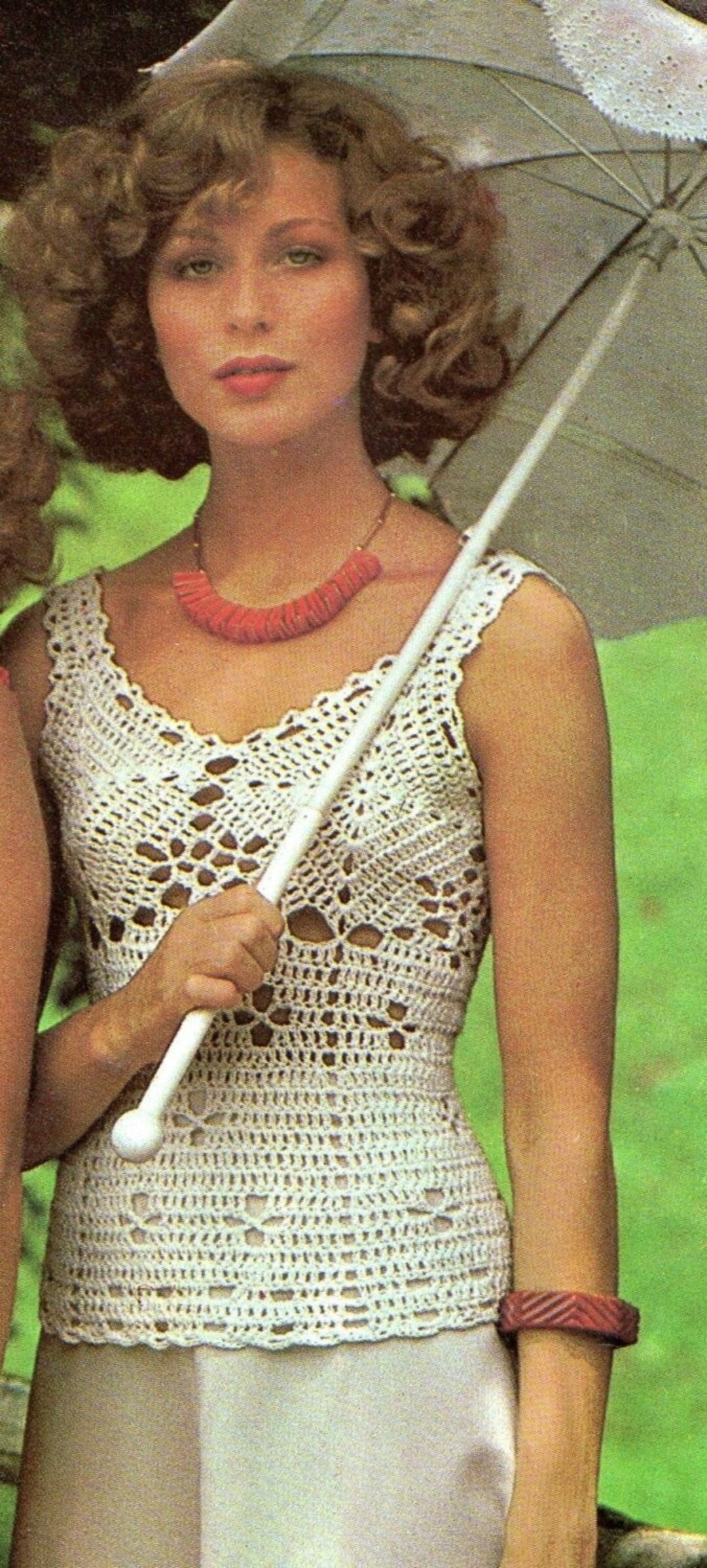 Crocheted Top Pattern Digital Download Vintage Crochet Pattern - Etsy ...