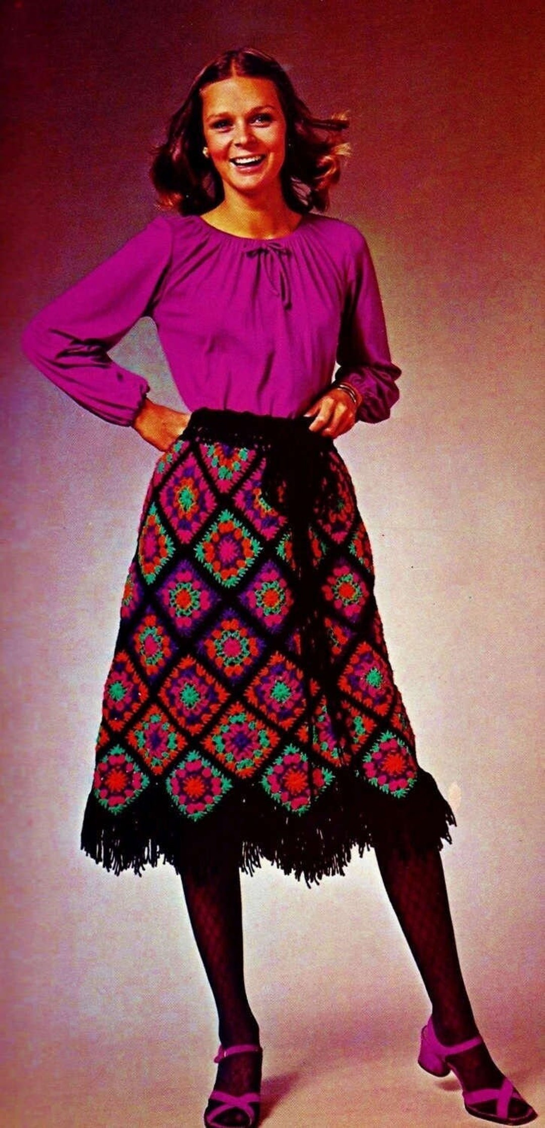 Crocheted Granny Squares Skirt Pattern Digital Download - Etsy