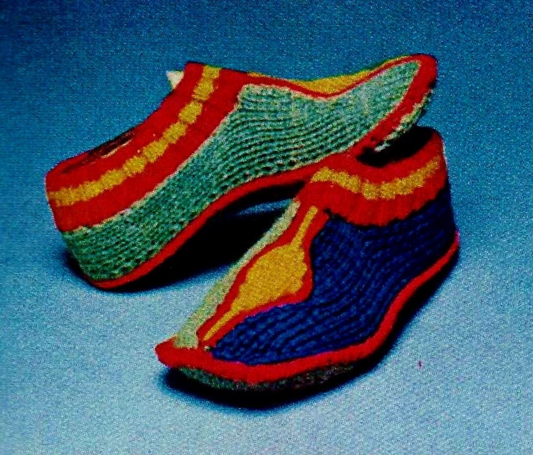 Slippers Vintage Knitting Pattern Instant Download - Etsy