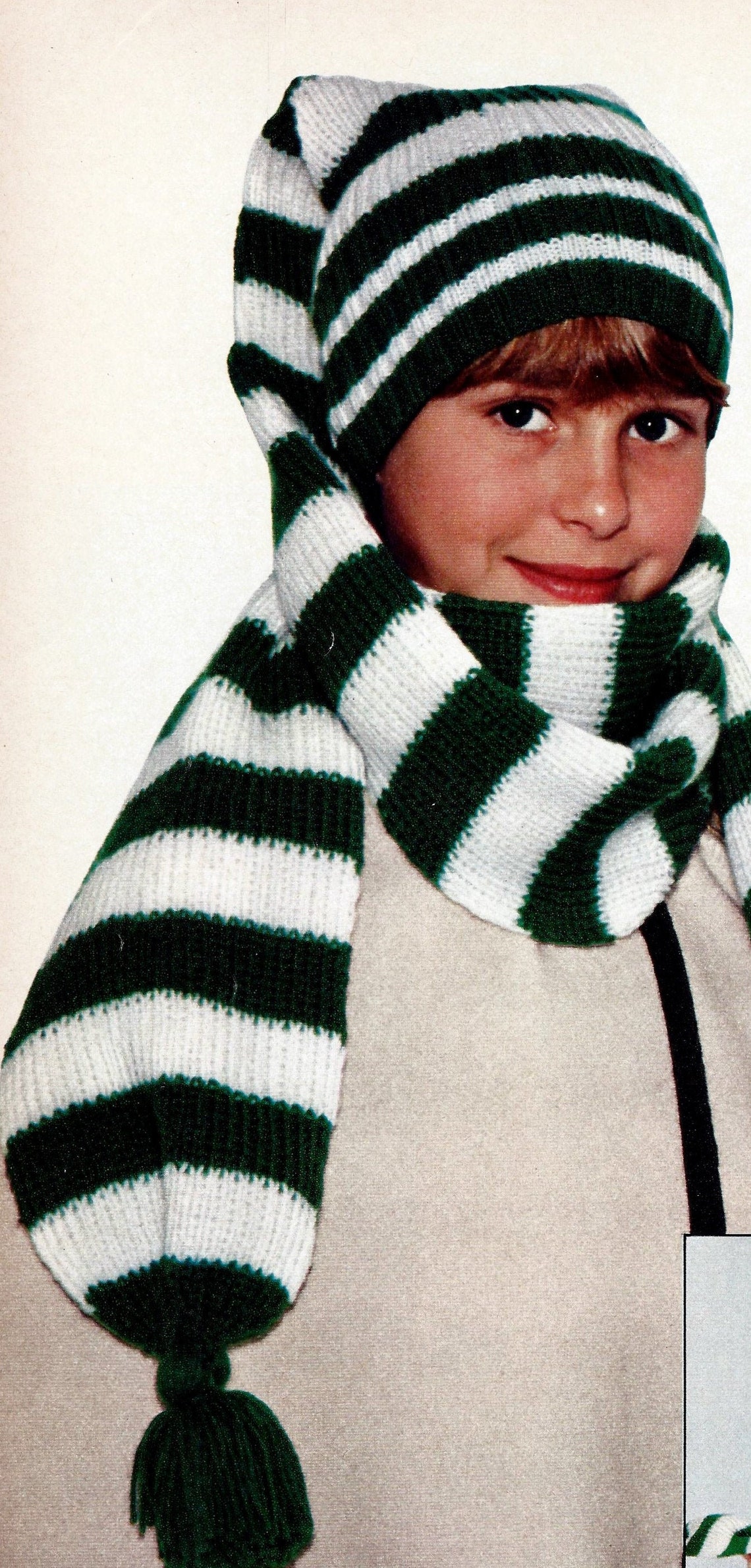 Knitted Double Tail Stocking Hat Pattern Digital Download - Etsy