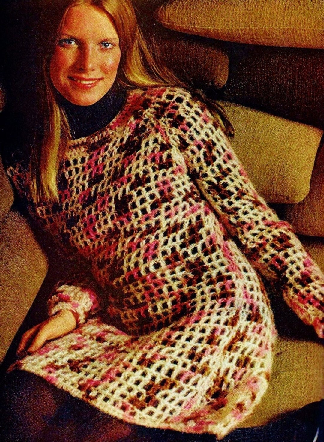 Very Easy Crocheted Dress Pattern Digital Download Vintage Crochet ...