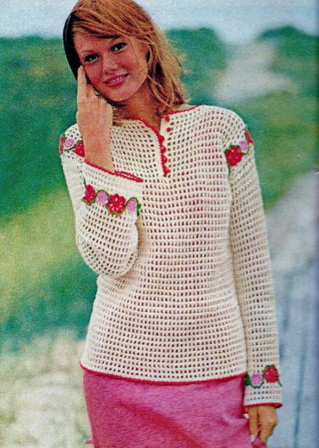 Crocheted Top Pattern Digital Download Vintage Crochet Pattern - Etsy
