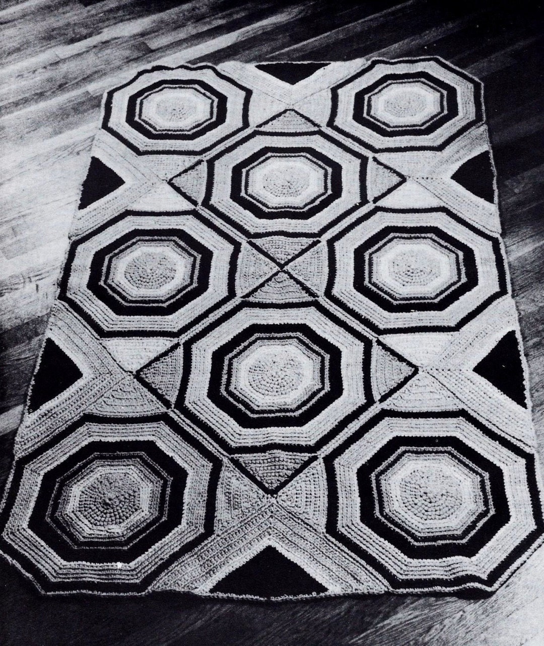 Crocheted Rug Pattern Digital Download Vintage Crochet Pattern - Etsy