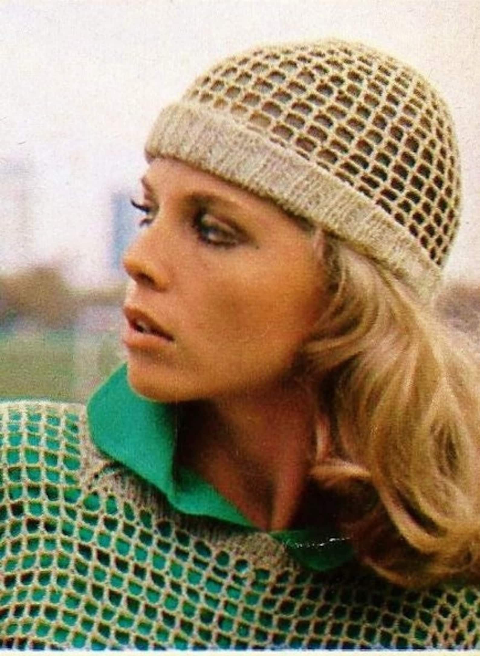Crocheted Filet Mesh Top and Hat Patterns Digital Download - Etsy