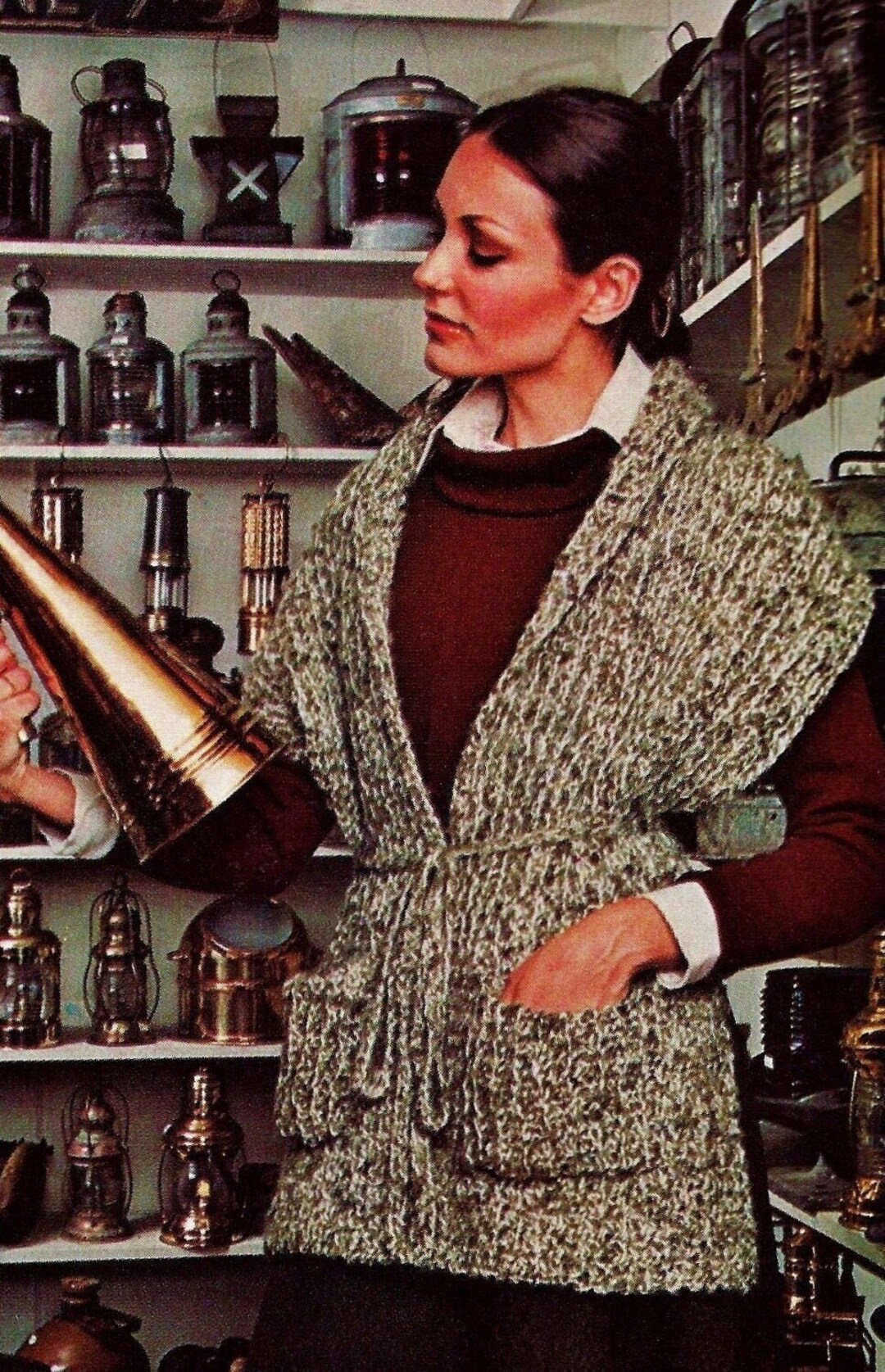 Very Easy Crocheted Reading Shawl Pattern Digital Download Vintage ...