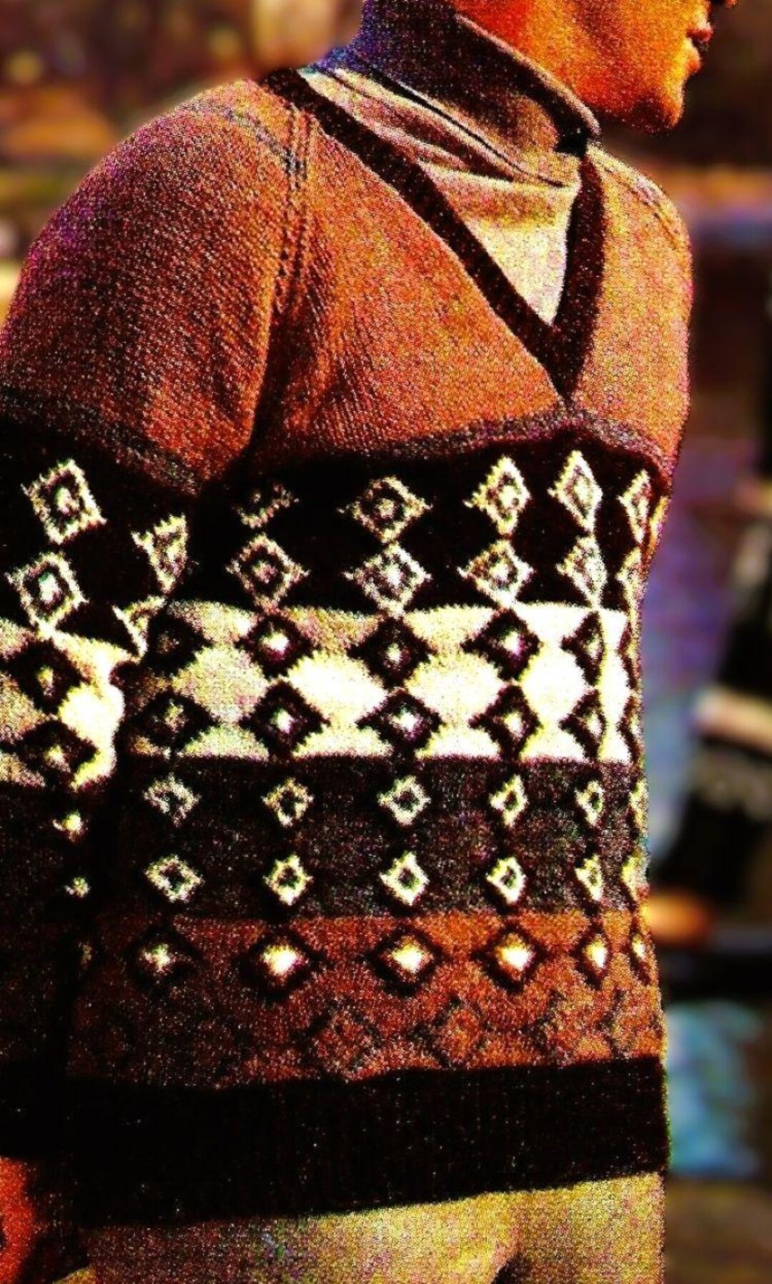 Knitted Men's Peruvian Sweater Pattern Digital Download Vintage ...