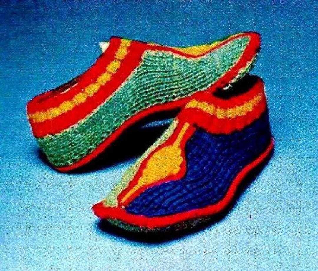 Knitted Slippers Pattern Digital Download Vintage Knitting Pattern - Etsy