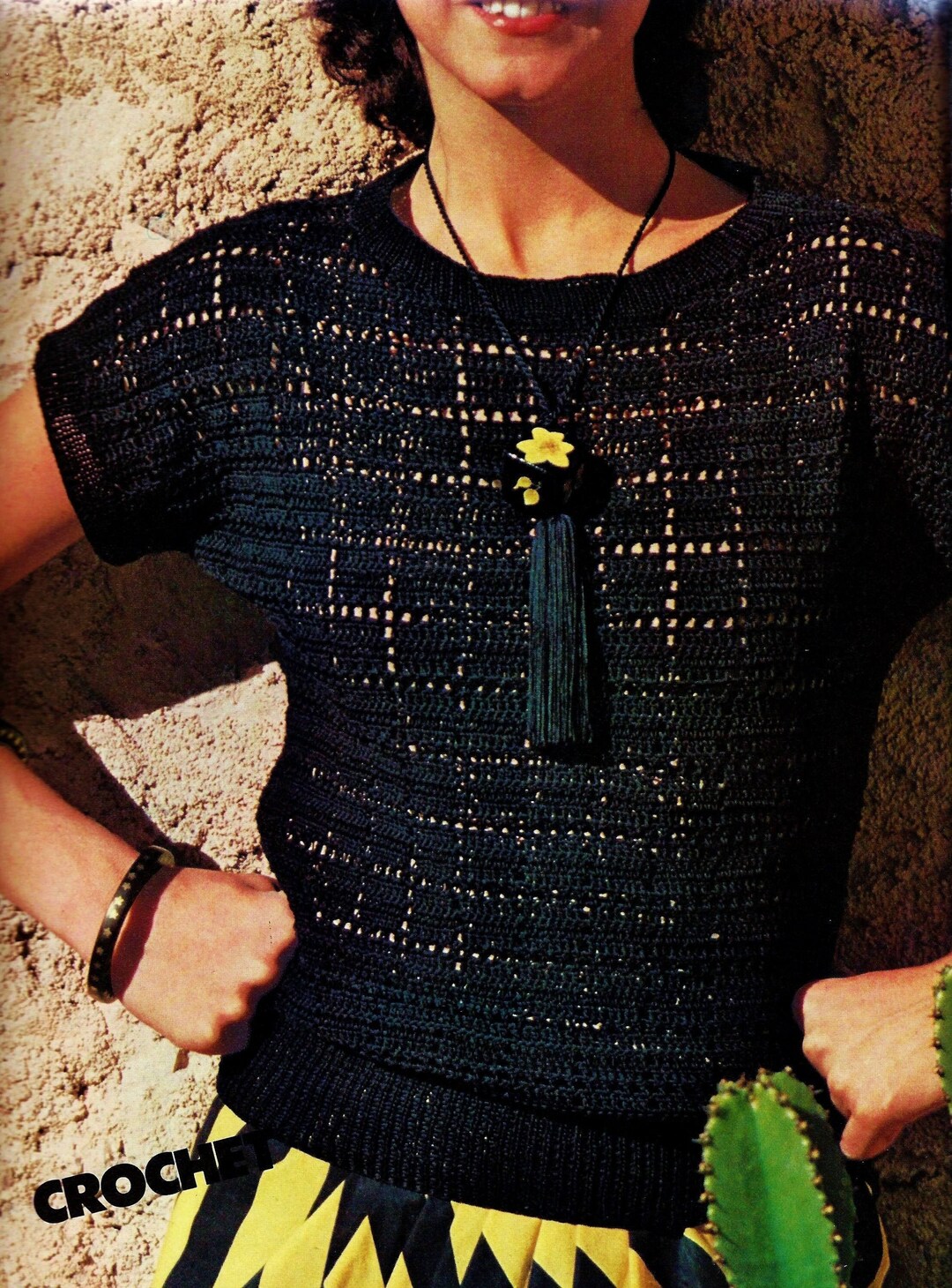 Crocheted Top Pattern Digital Download Vintage Crochet and Knitting ...