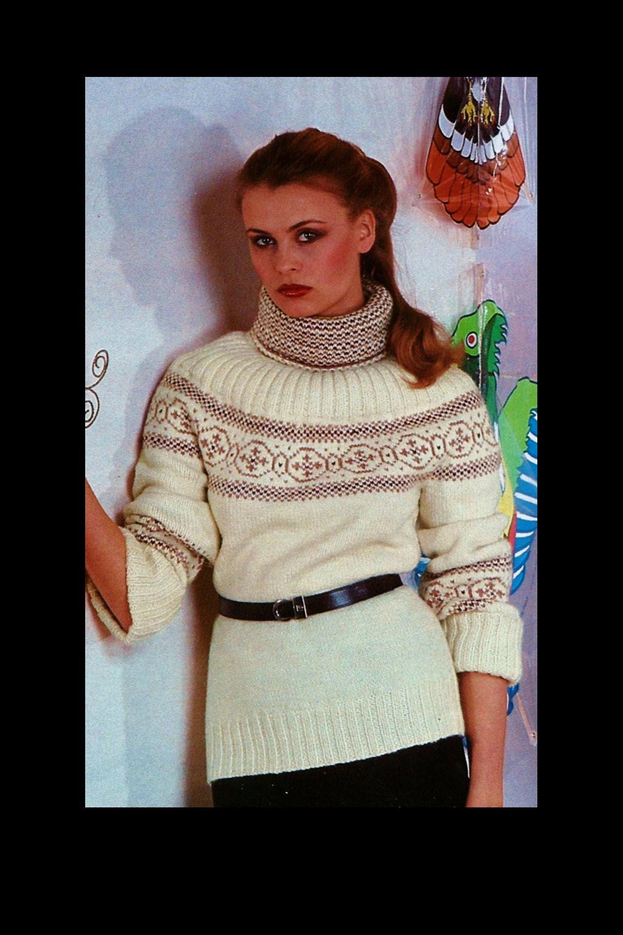 Scandinavian Knitted Sweater Pattern Digital Download Vintage Knitting ...