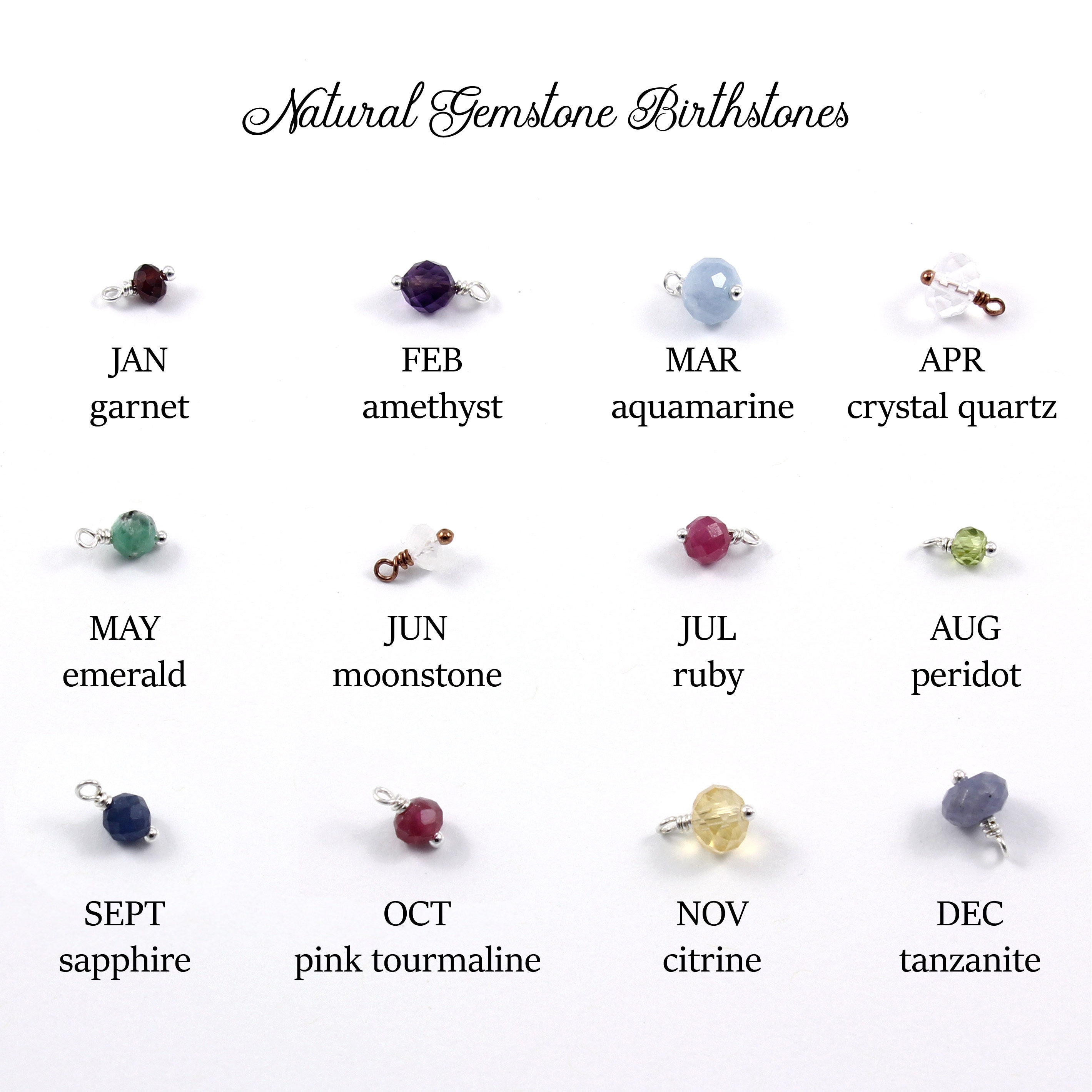 July Birth Flower Birthstone Necklace Personalized Birthday - Etsy