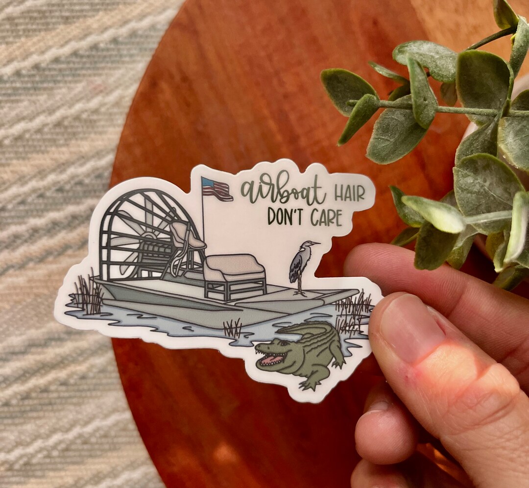 Airboat Sticker Save the Glades Sticker Florida Everglades Sticker ...