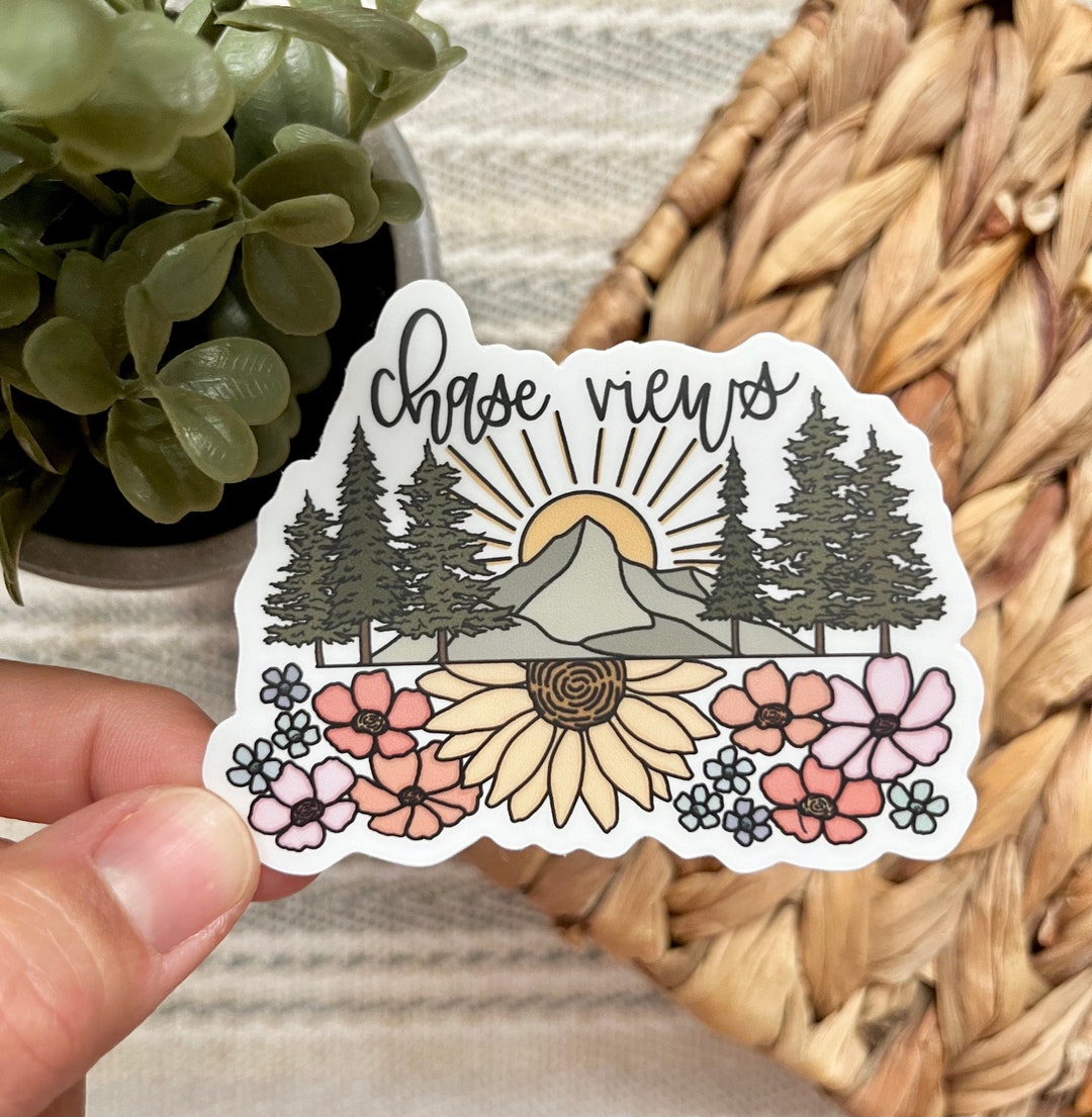 Chase Views Mountain Sticker Hiking Sticker Just Go Explore Sticker ...