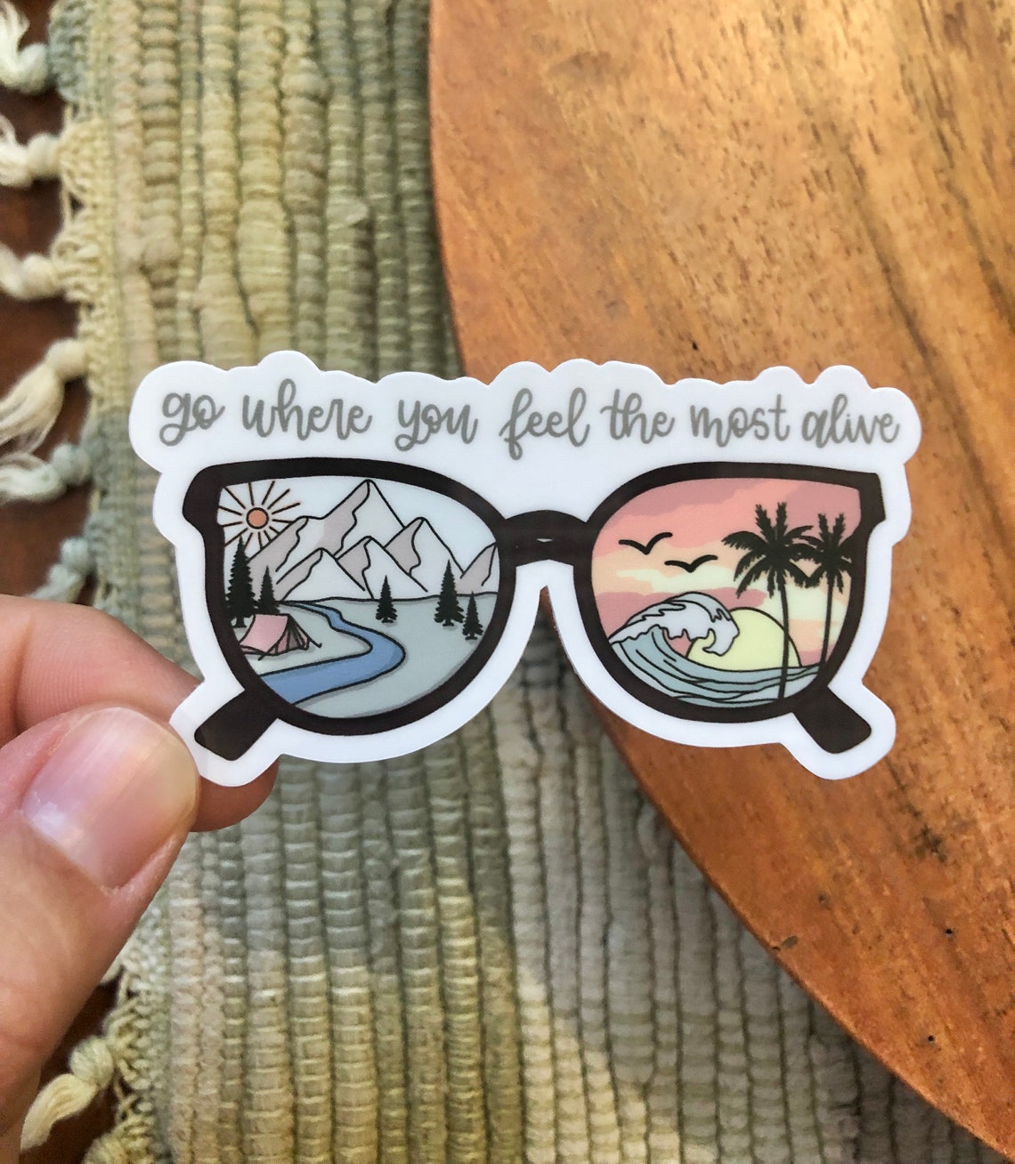 Outdoors Hiking Sticker Mountain Sticker Just Go Explore | Etsy