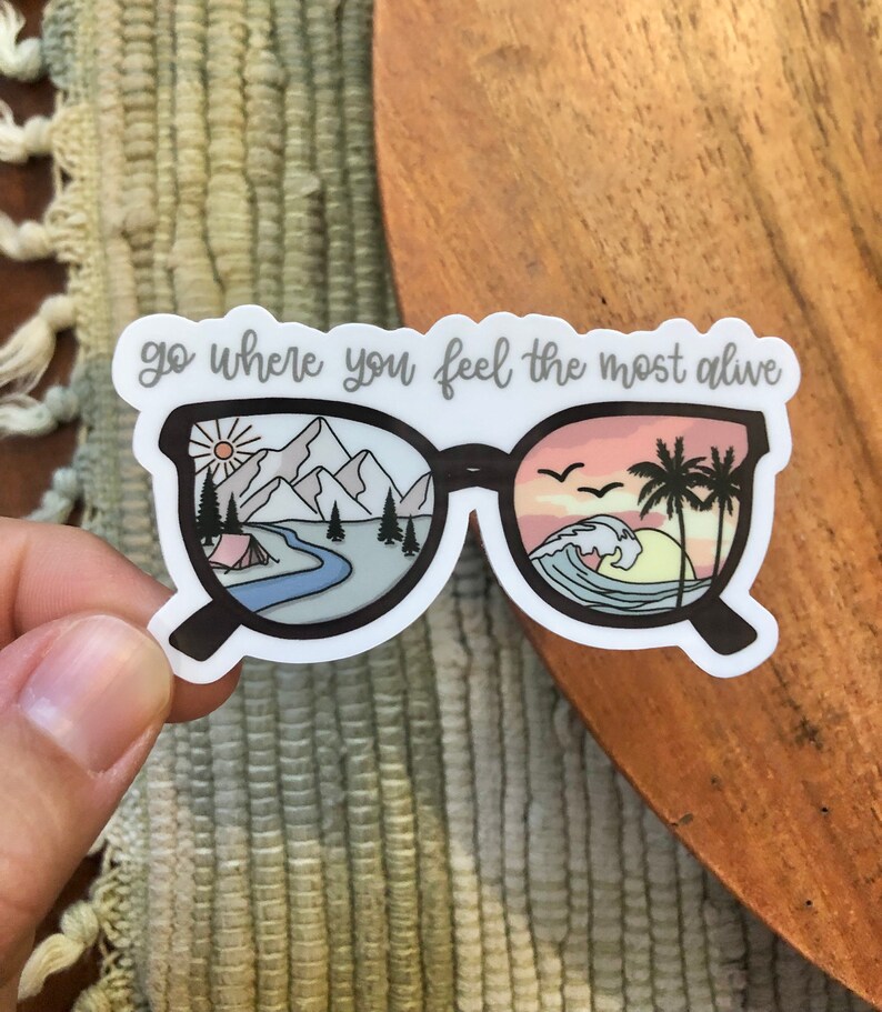 Outdoors Hiking Sticker Mountain Sticker Just Go Explore | Etsy