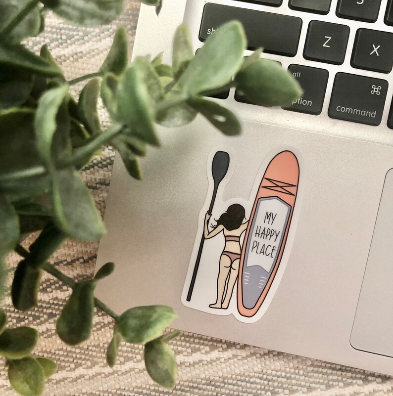 Paddle Boarding Sticker My Happy Place Paddle Board Decal - Etsy
