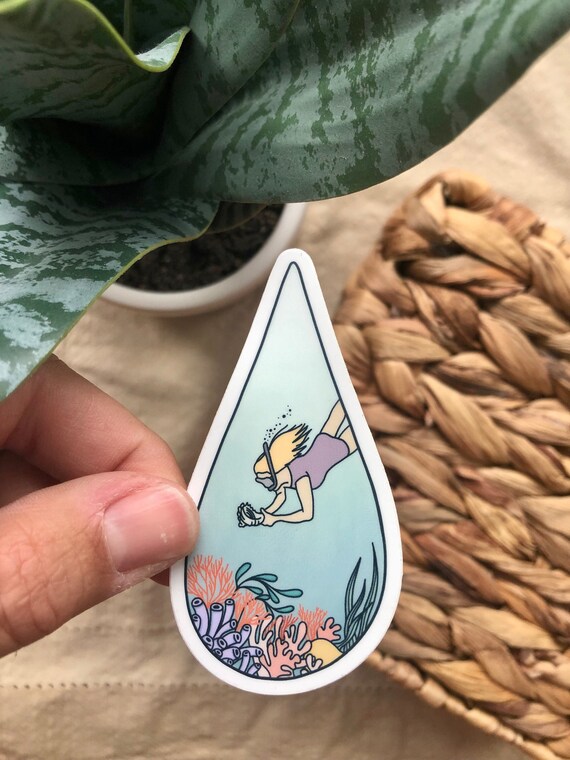 Scuba Sticker Ocean Sticker Scuba Mask Sticker Snorkel - Etsy