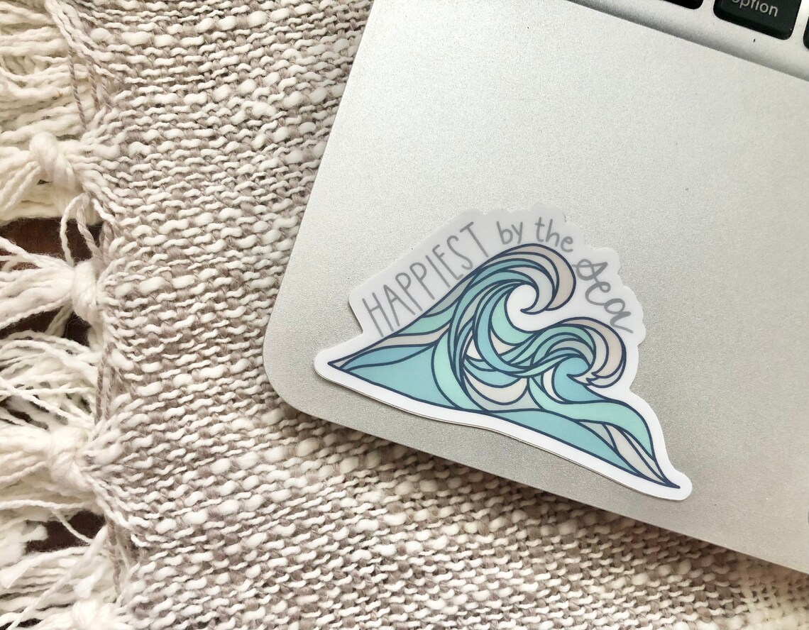 Happiest by the Sea Florida Sticker FL Beach Life Beach - Etsy