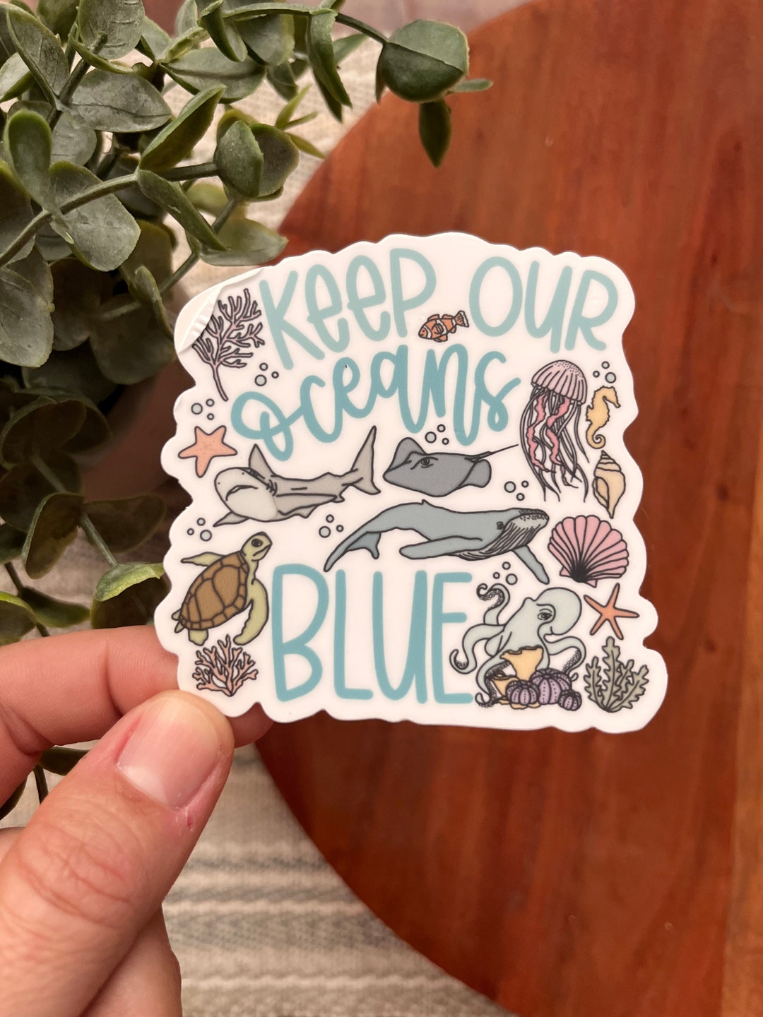 Keep Our Oceans Blue Save Our Waters Florida Sticker FL Beach Life ...