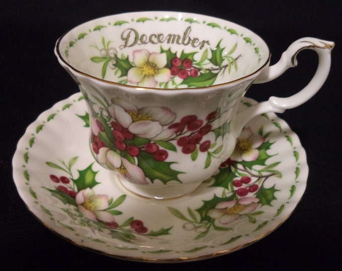 Royal Albert Flower of the Month Series December Bone China Tea Cup ...