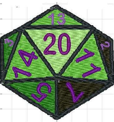 Plain D20 Machine Embroidery Design Pattern Download Fits 4 - Etsy