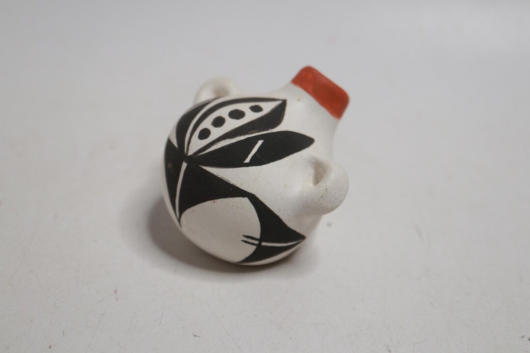 Vintage Small Acoma Pottery Canteen Hand Made New Mexico Signed K ...