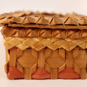Vintage Tramp Art Woven Basket - Hand Made - Unique - 1934 - Northeast ...