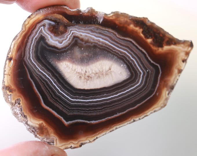 Polished Brazilian Agate Specimen Slab - Mirror Polish on Both Sides ...