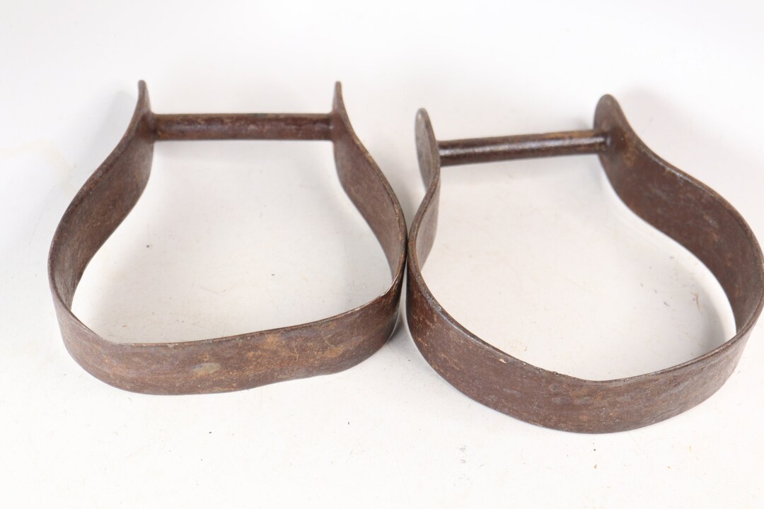 Antique Hand Forged Steel Stirrups Stirrup Irons Wrought Iron Stirrups ...