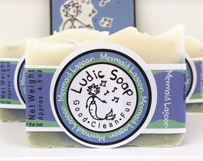 Mermaid Lagoon bergamot, Indigo, Spirulina Algae, Herbal Soap, Cold ...