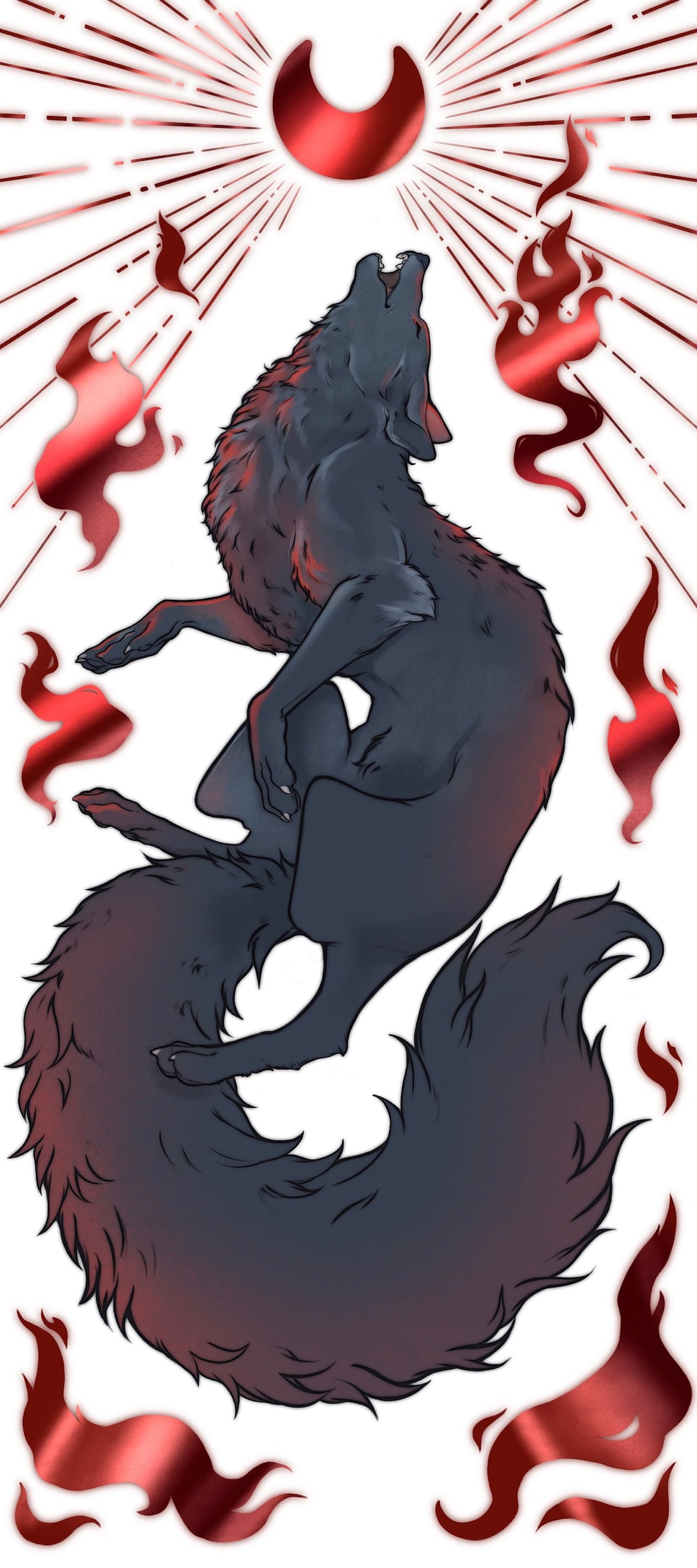 Wolf Howling White Background - Etsy