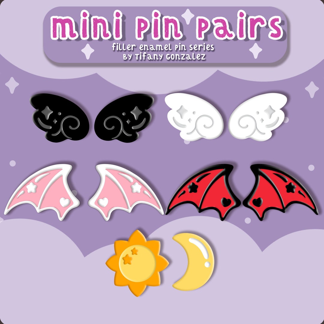 Mini Enamel Pin Pair Series - Etsy