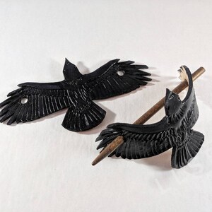 Raven Crow Hair Pin - Etsy