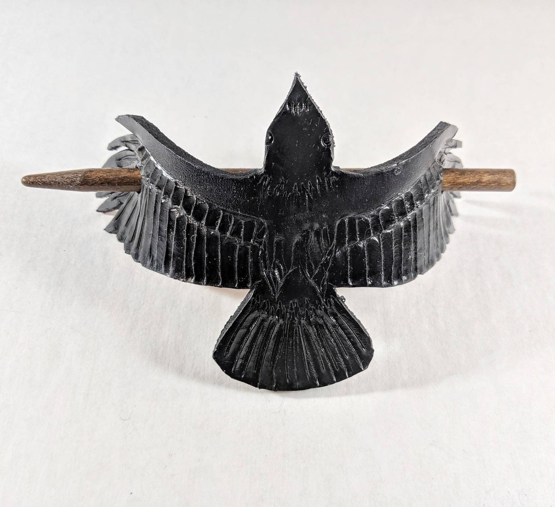 Raven Crow Hair Pin - Etsy