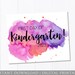 First Day of School Sign Kindergarten Watercolor First Day - Etsy