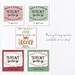 Christmas Gift Tag, Pringle Bells, Neighbor Gift, Red Green, DIGITAL ...
