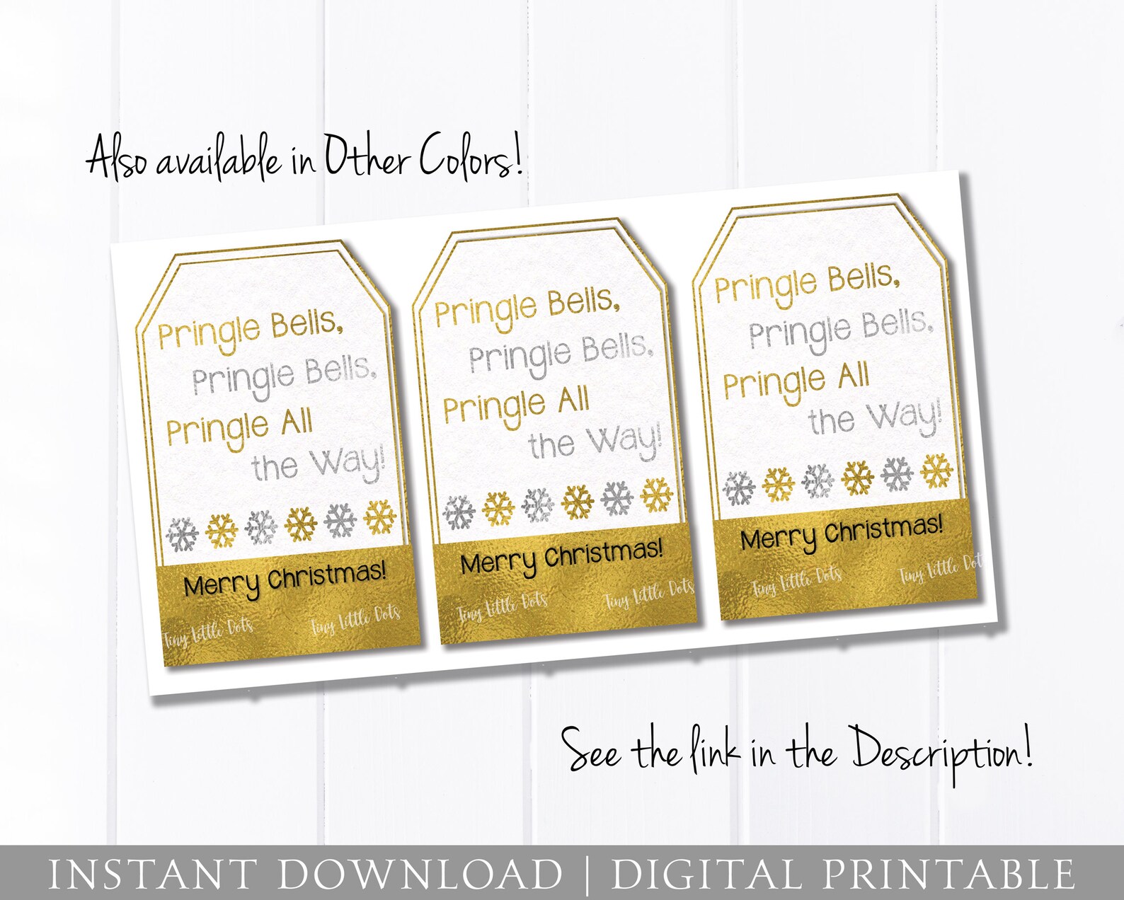 Christmas Gift Tag Pringle Bells Neighbor Gift Clever Easy - Etsy