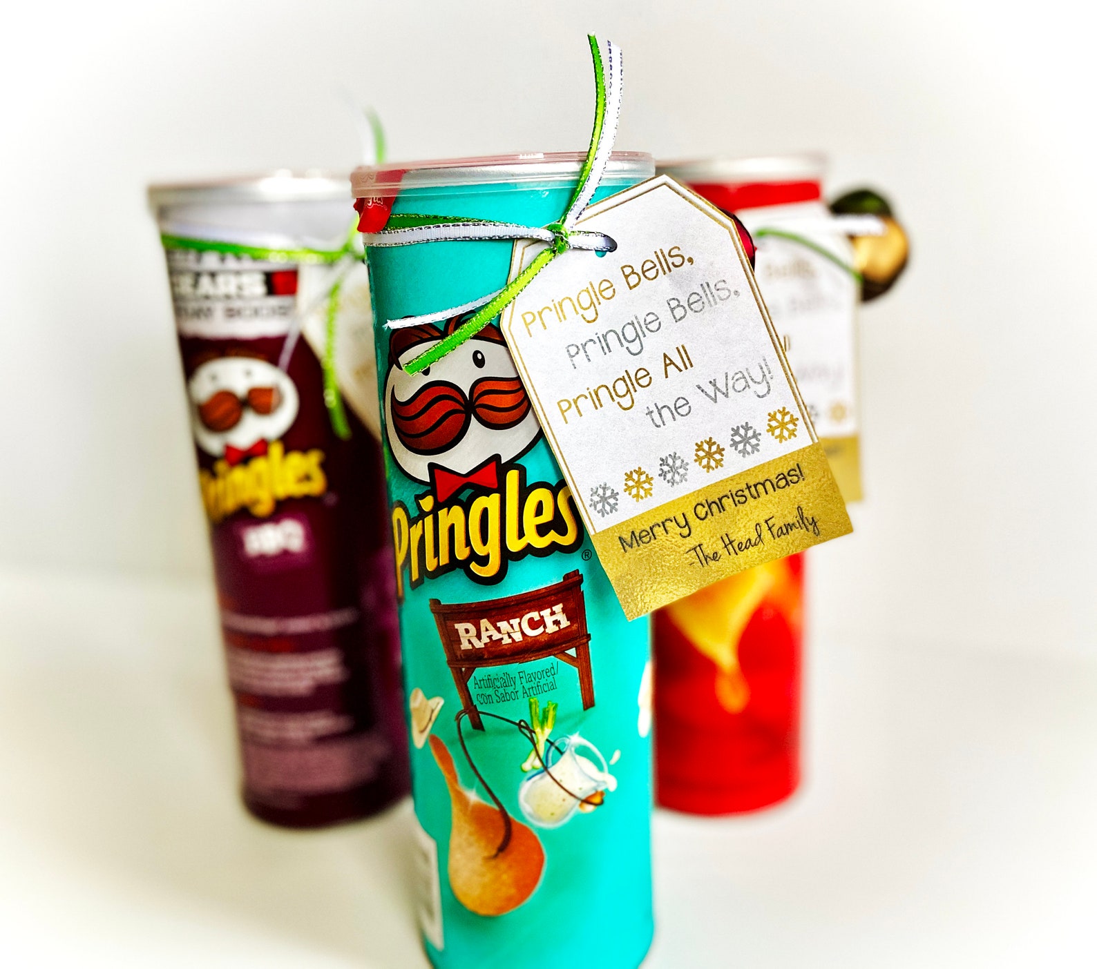 Christmas Gift Tag Pringle Bells Custom Neighbor Gift - Etsy