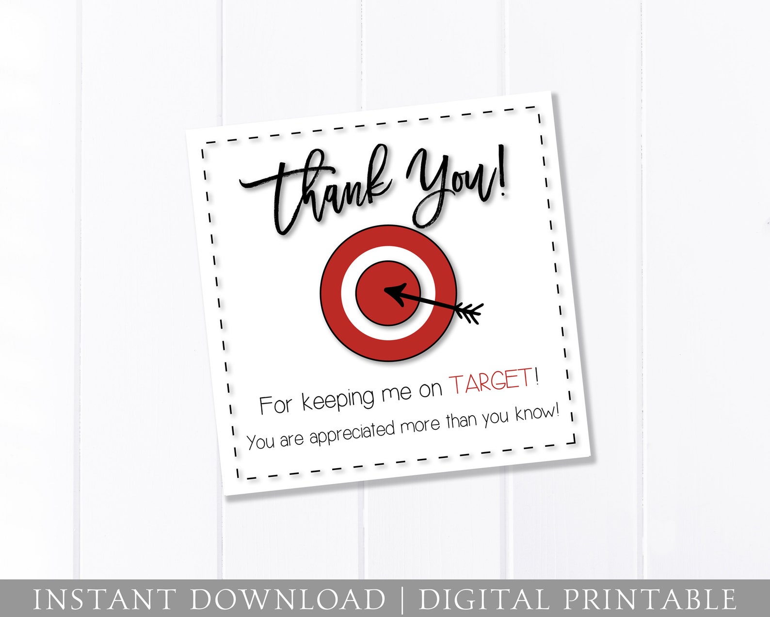 On Target Teacher Gift DIGITAL Printable Thank You Gift - Etsy