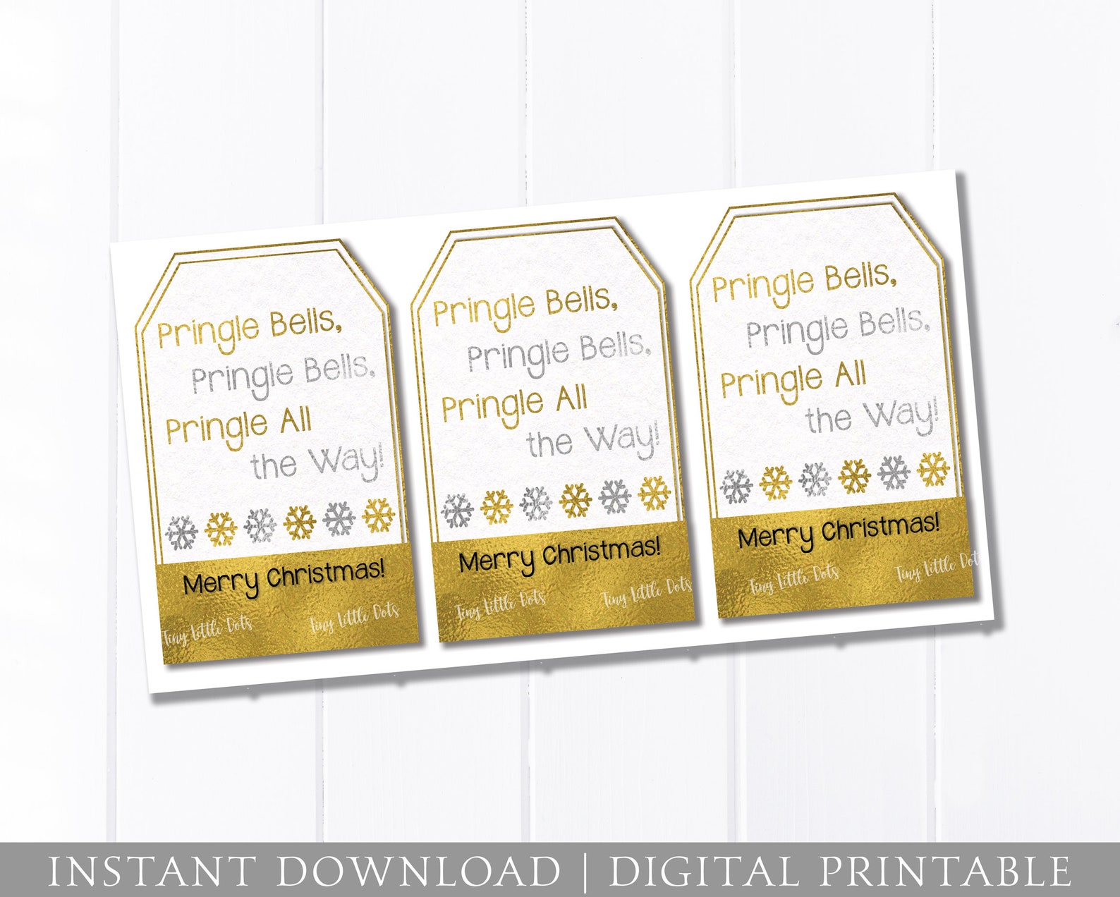 Christmas Gift Tag - Pringle Bells Digital Printable - Etsy