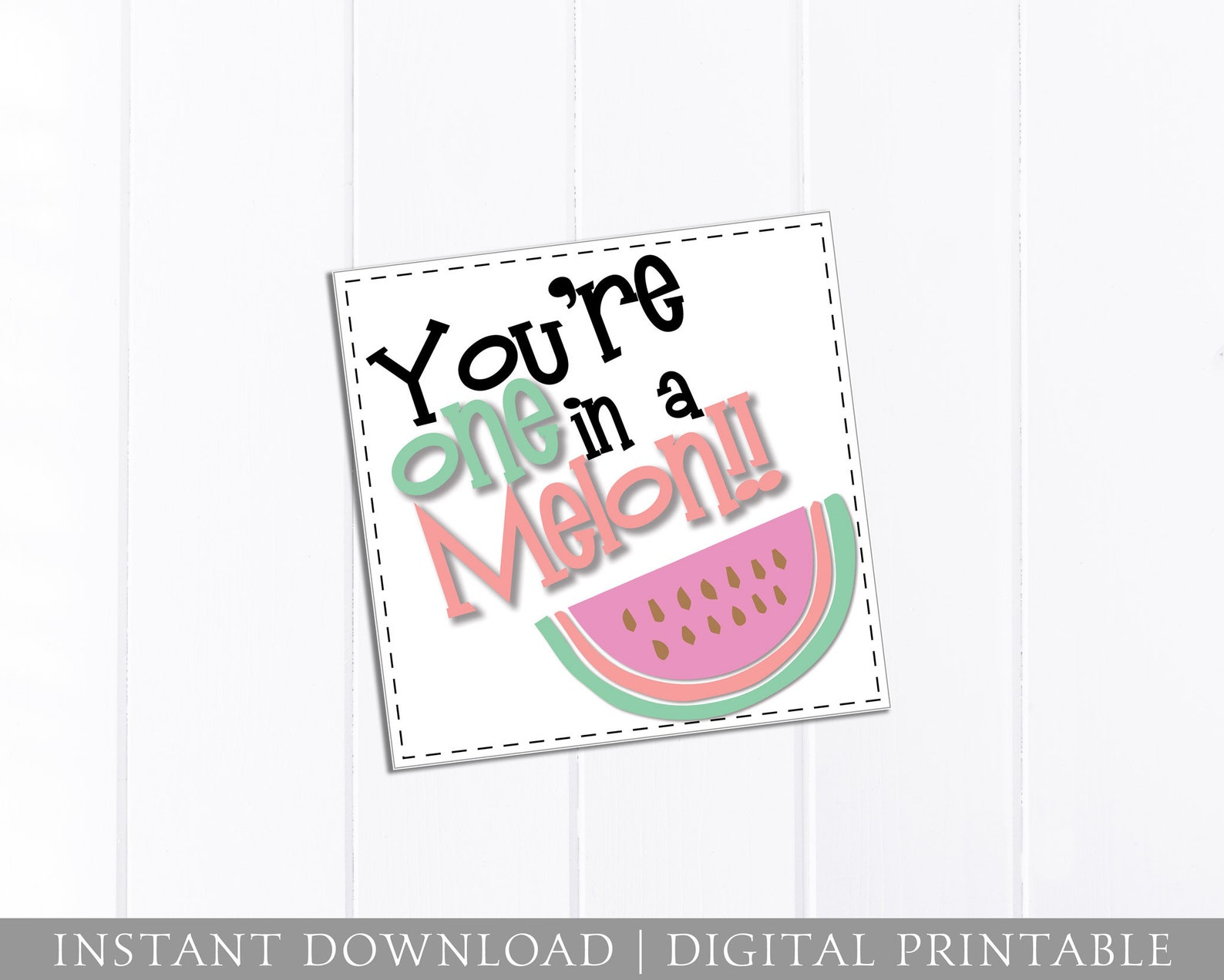 Thank You Gift Tag Teacher Appreciation One in a Melon - Etsy