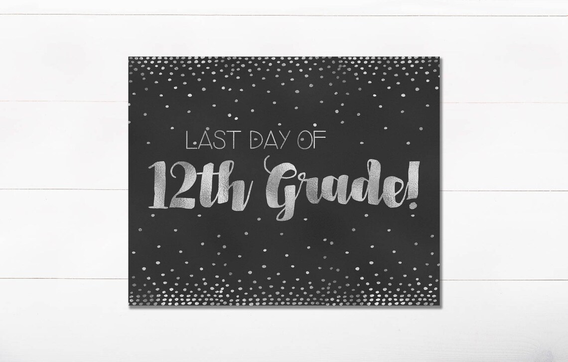 First Day of School Chalkboard Sign / Preschool to 12th Grade - Etsy