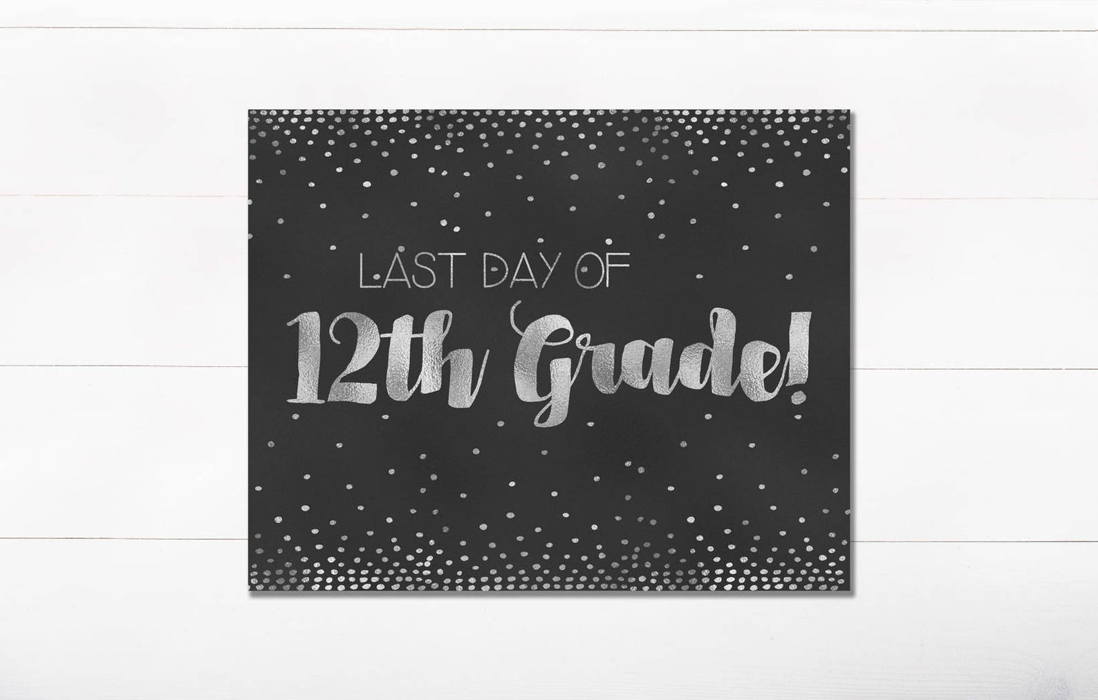 First Day of School Chalkboard Sign / Preschool to 12th Grade - Etsy