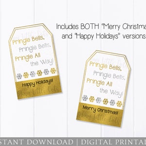 Christmas Gift Tag - Pringle Bells Digital Printable - Etsy