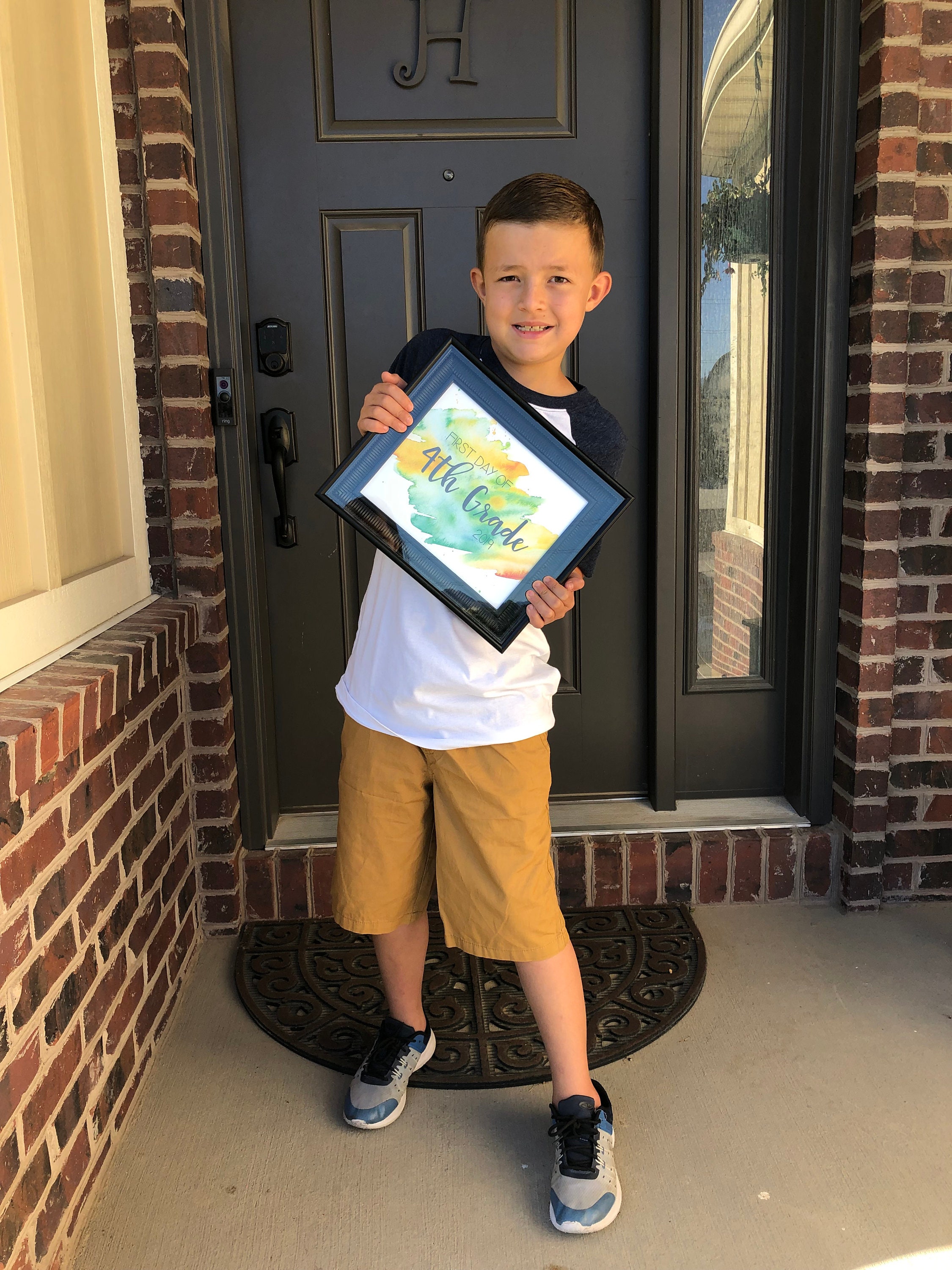 First Day of School Sign / 6th Grade / Watercolor / Yellow | Etsy