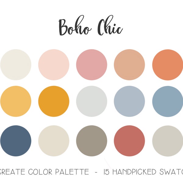 Boho Color Palette - Etsy