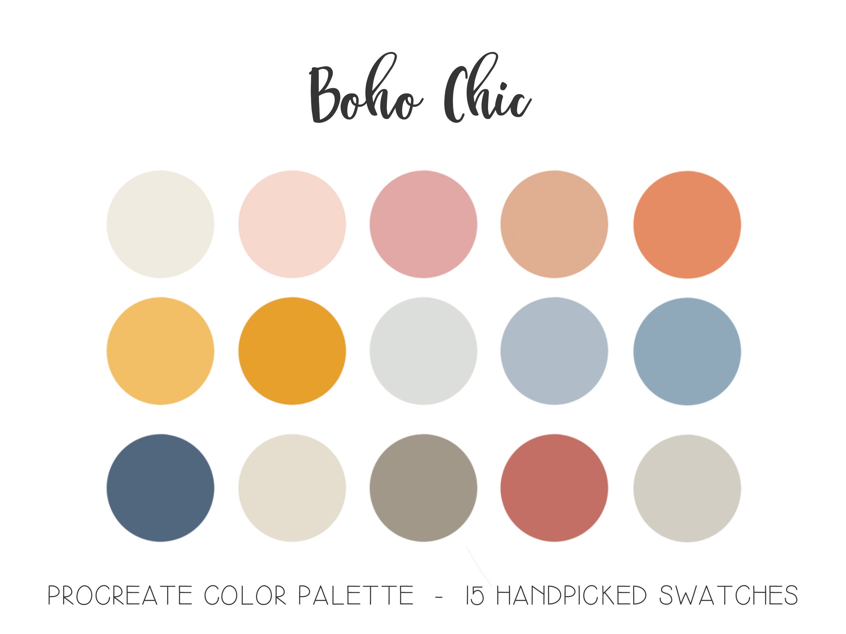 Bright Boho Procreate Color Palette Lupon gov ph