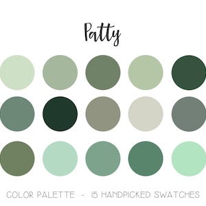 Patty Palette, Procreate Color Palette, Shades of Green, iPad App ...