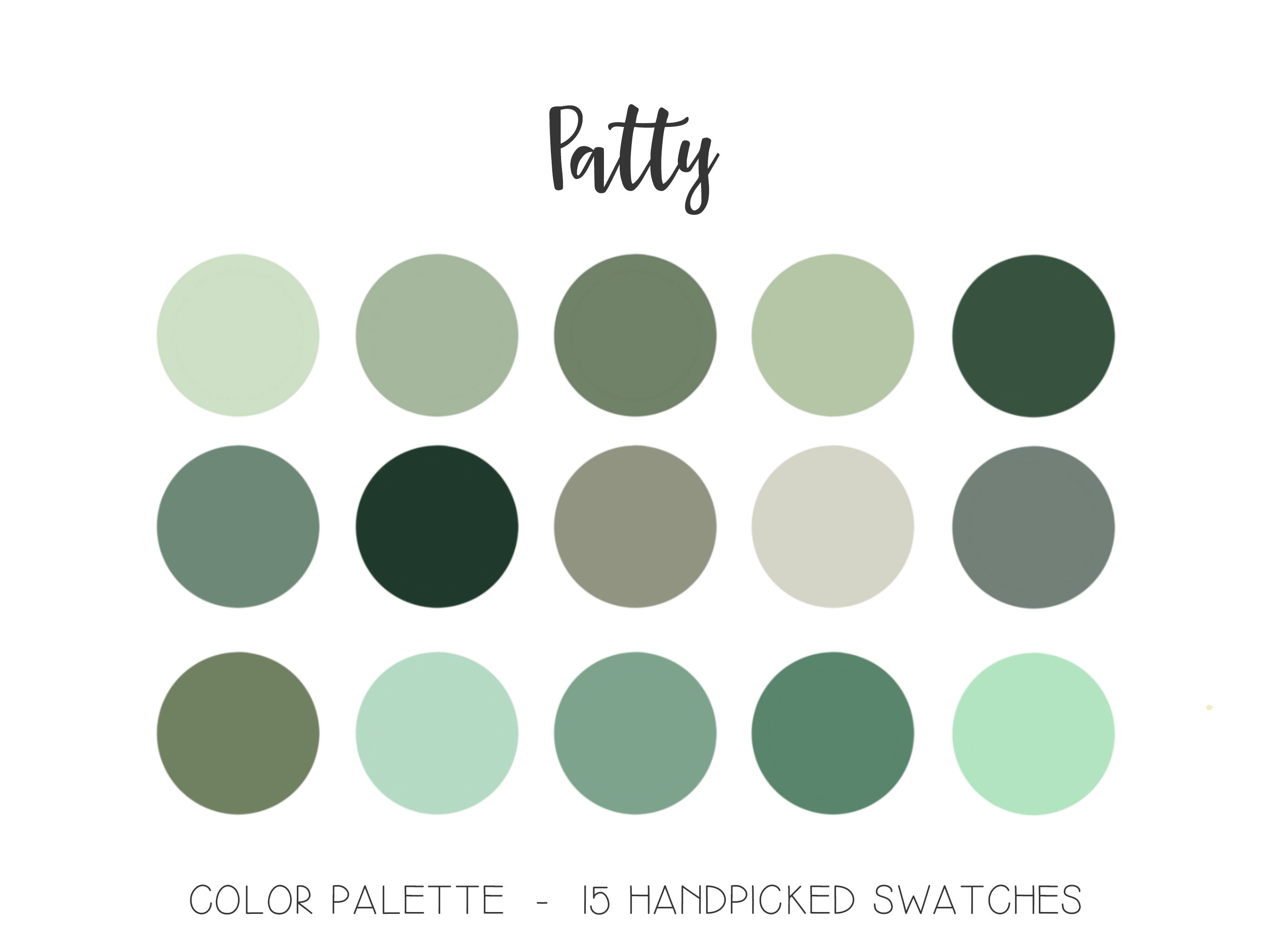 Patty Palette Procreate Color Palette Shades of Green Ipad - Etsy Canada