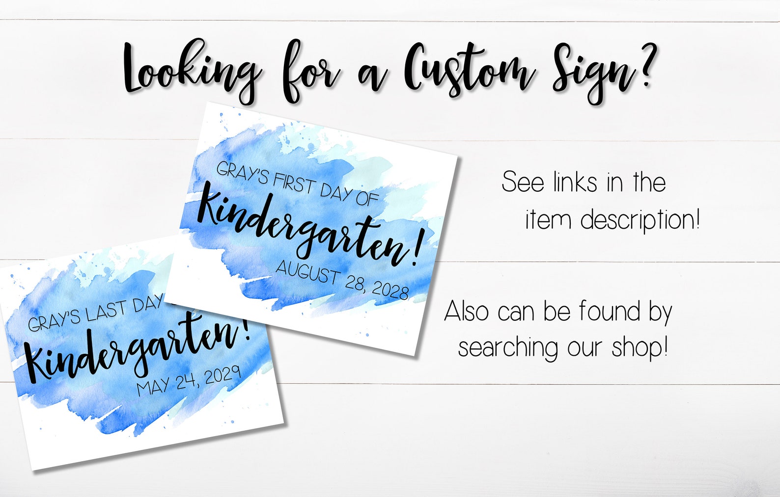 First Day of School Sign / Preschool / Watercolor / First Day | Etsy